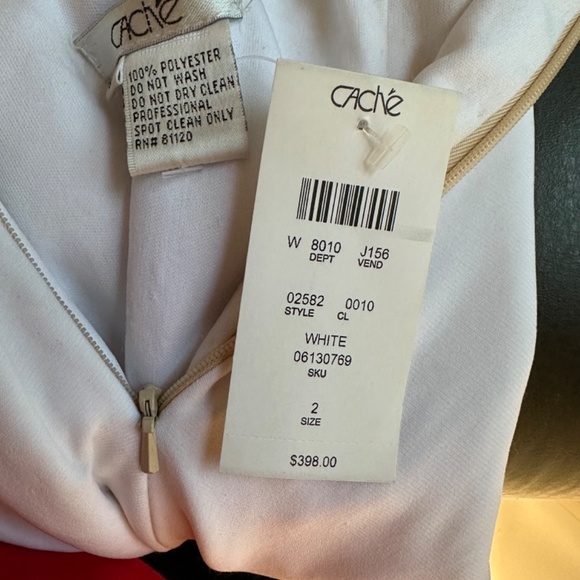 Cache | Dresses | Nude And White Jewel Encrusted Prom Or Gala Gown | Poshmark